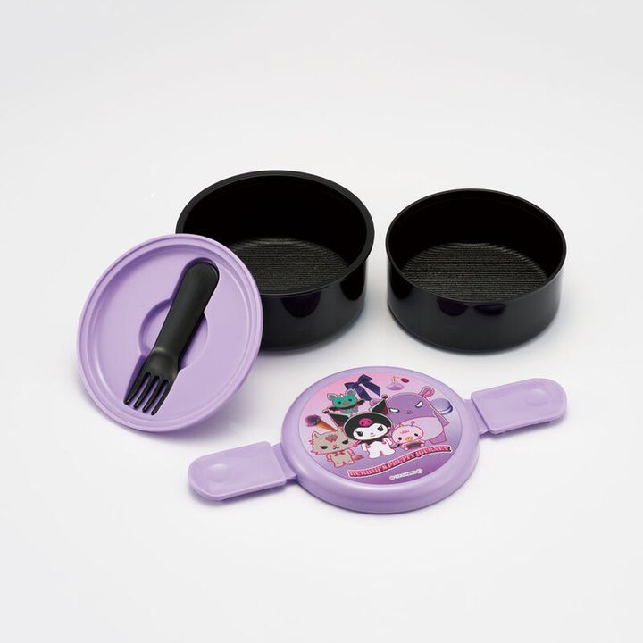 YESASIA: KUROMI PRETTY JOURNEY Round Food Box 500ml (with Fork ...