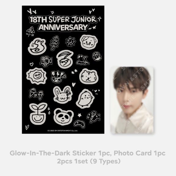 YESASIA : Super Junior 18th Anniversary GLOW-IN-THE-DARK STICKER ...