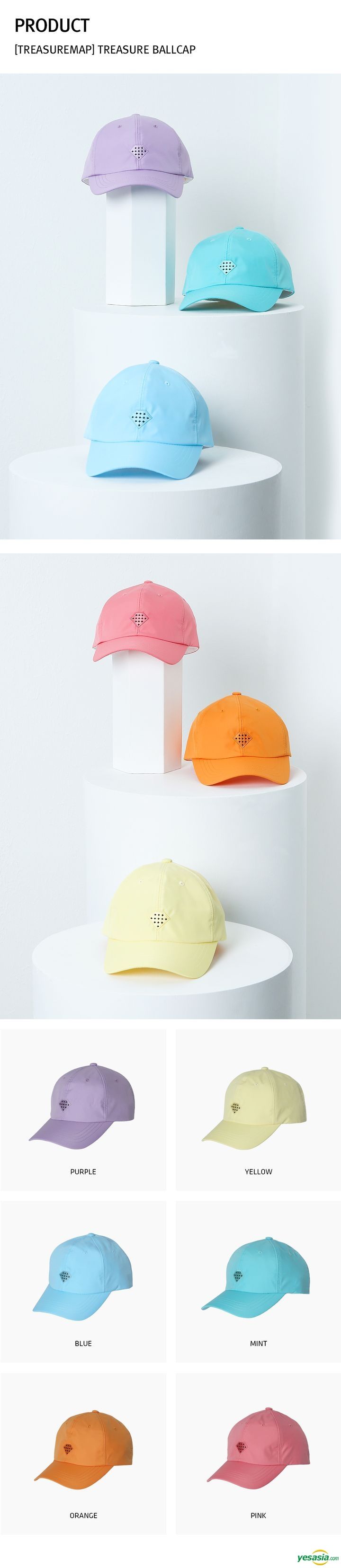 YESASIA: TREASURE 'Treasure Map' Official Goods - Ballcap (Pink) MALE ...