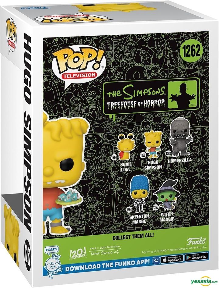 YESASIA : FUNKO POP! TELEVISION: The Simpsons: Hugo Simpson (Vinyl ...