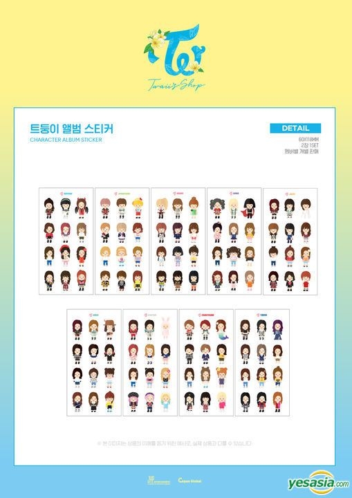 YESASIA : Twice 'Twaii's Shop' Official Goods - Character Album Sticker ...