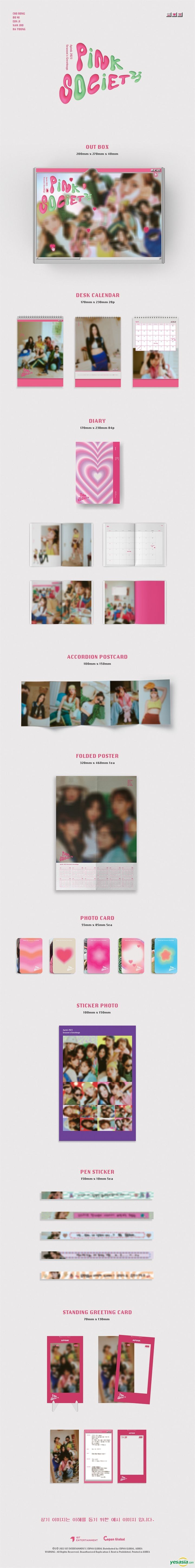 YESASIA: Apink 2023 Season's Greetings - PiNK SOCiETY CALENDAR,FEMALE ...