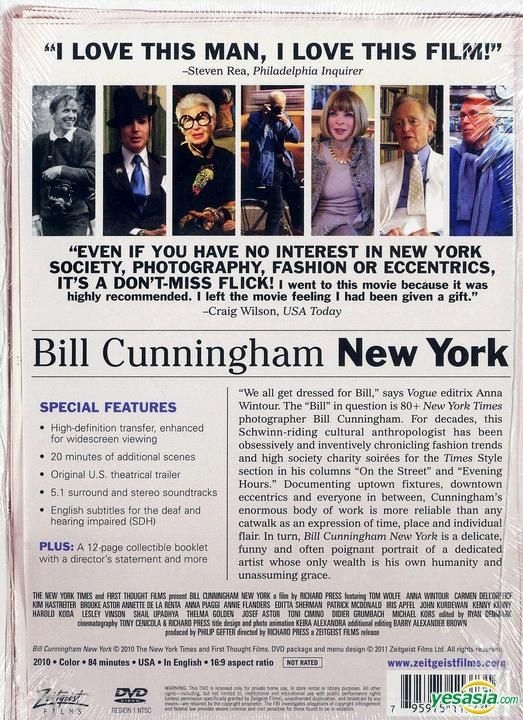 YESASIA: Image Gallery - Bill Cunningham New York (2011) (DVD) (US Version)