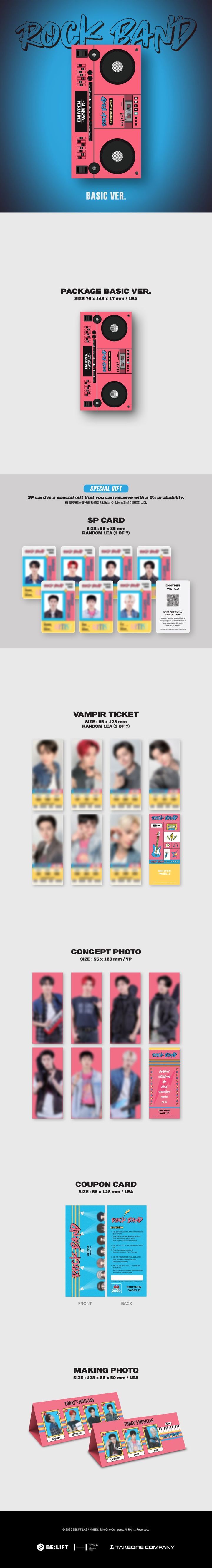 YESASIA: ENHYPEN WORLD COUPON CARD COLLECTION (ROCK BAND BASIC ver ...