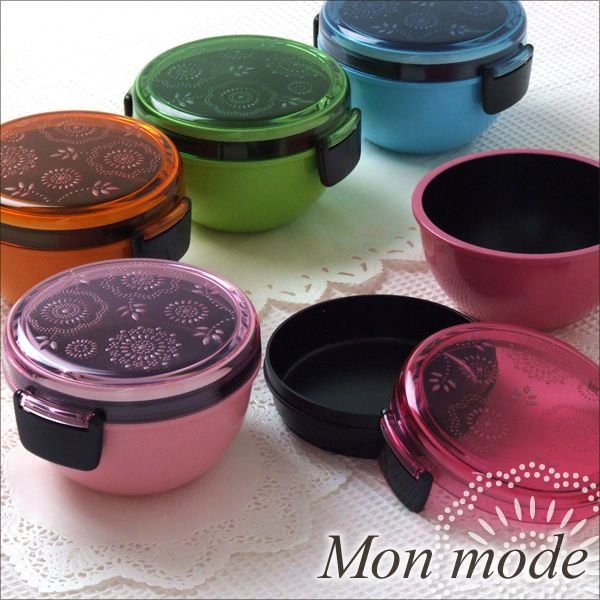 YESASIA: Mod mode Bowl Lunch Box (OR Flower ) - Miyamoto Sangyo ...