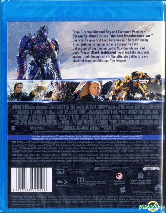 YESASIA : 變形金剛: 終極戰士 (2017) (Blu-ray) (2D + 3D) (香港版) Blu-ray - 麥克華保, 喬許杜哈默, 洲立影視 (HK) - 西方世界影畫 ...