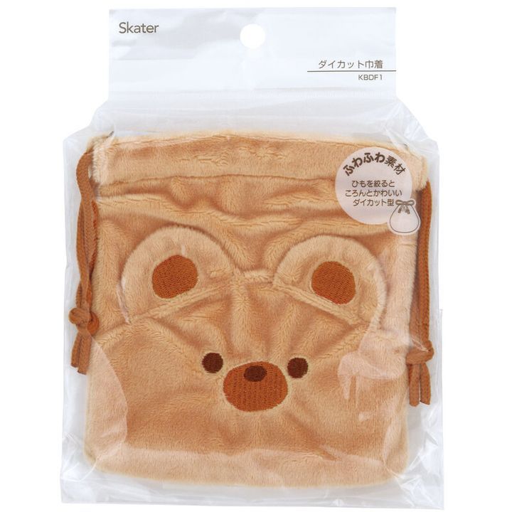 YESASIA: mofumofu friends Kuma Plush Drawstring Pouch - Skater ...