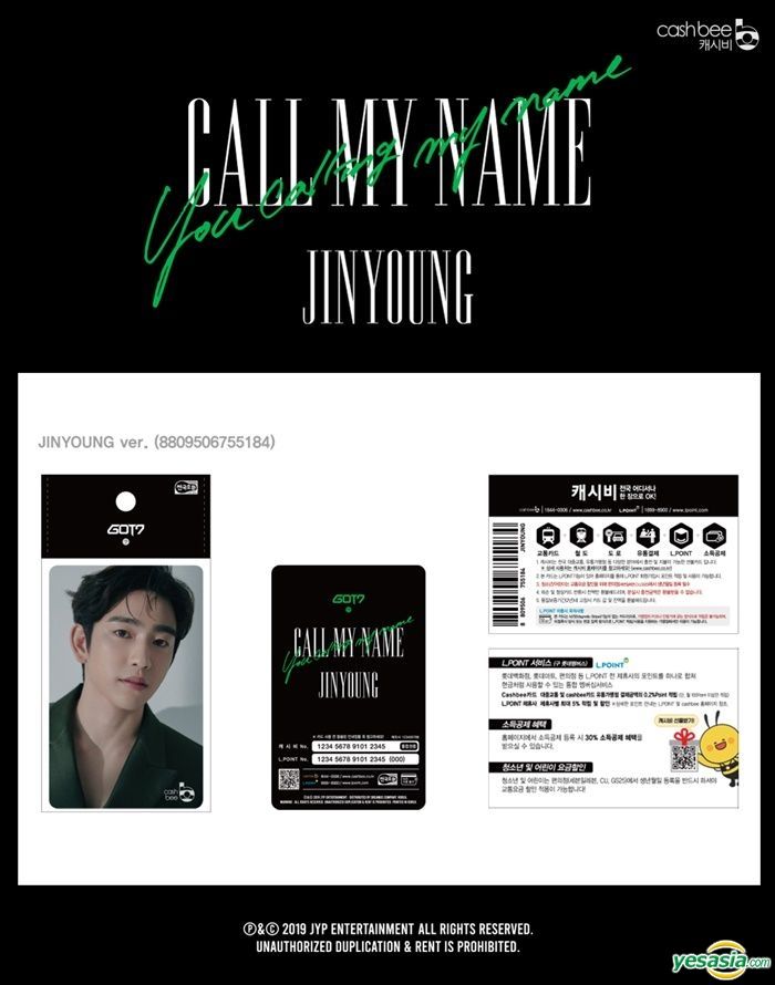 YESASIA : GOT7 - Cashbee Card (Jin Young Version) 海報/寫真集,男明星,組合,精品,Celebrity Gifts - GOT7, JYP ...