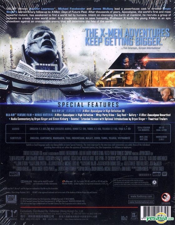 YESASIA: X-Men: Apocalypse (2016) (Blu-ray) (2D + 3D) (Steelbook) (Hong Kong Version) Blu-ray ...