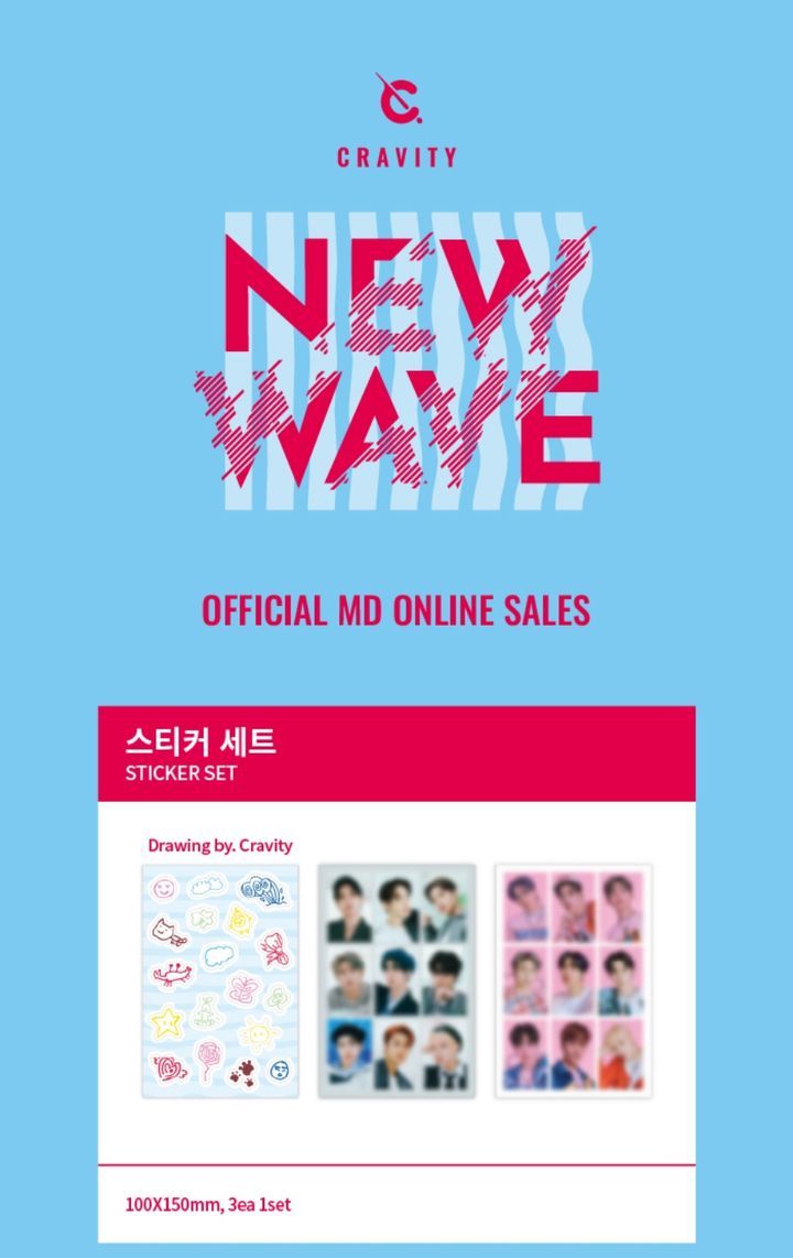 YESASIA: CRAVITY 'NEW WAVE' Official Goods - Sticker Set GROUPS,MALE ...