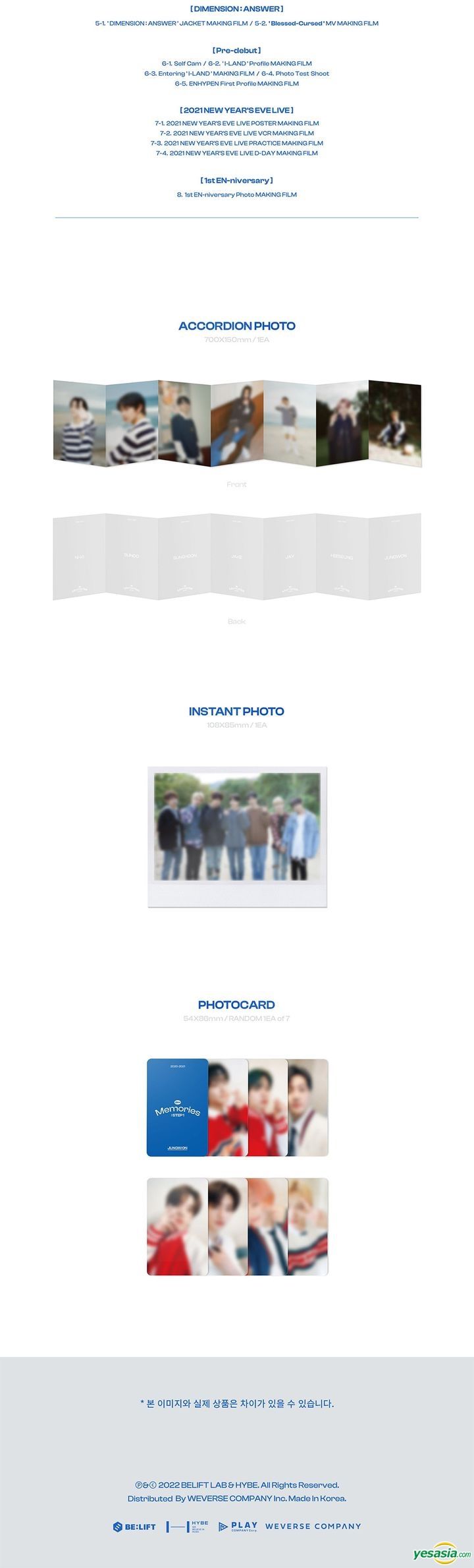 YESASIA: ENHYPEN - Memories : STEP 1 (Digital Code) Celebrity Gifts ...