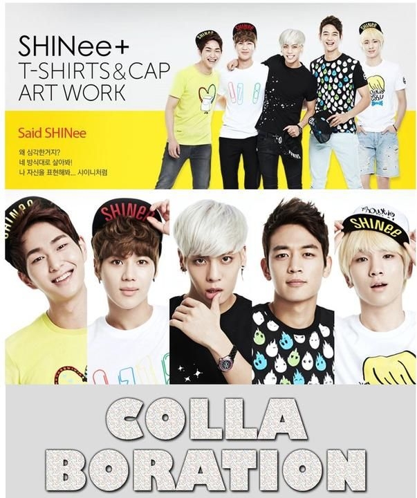 YESASIA: SHINee x Naver x Skechers Collaboration T-shirt (One Size ...