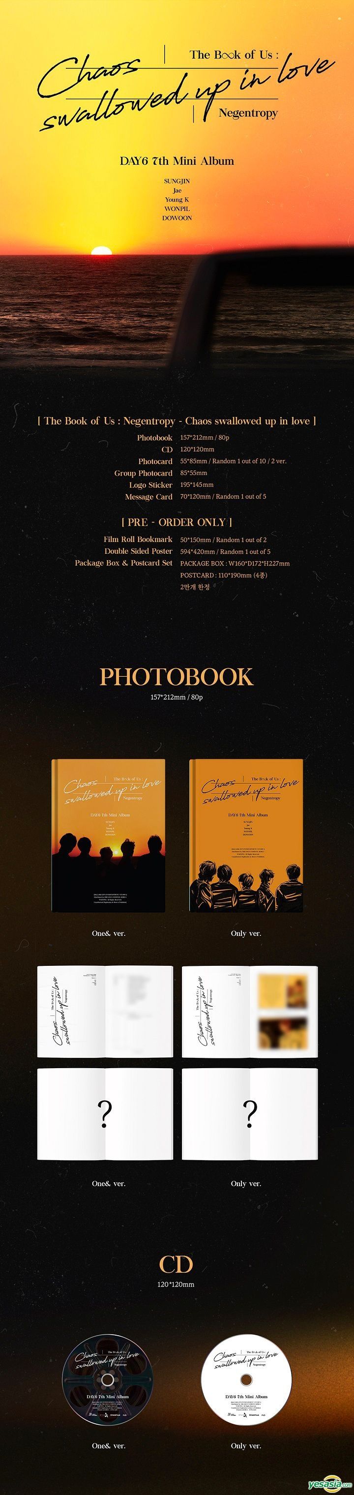 YESASIA: DAY6 Mini Album Vol. 7 - The Book of Us : Negentropy - Chaos ...