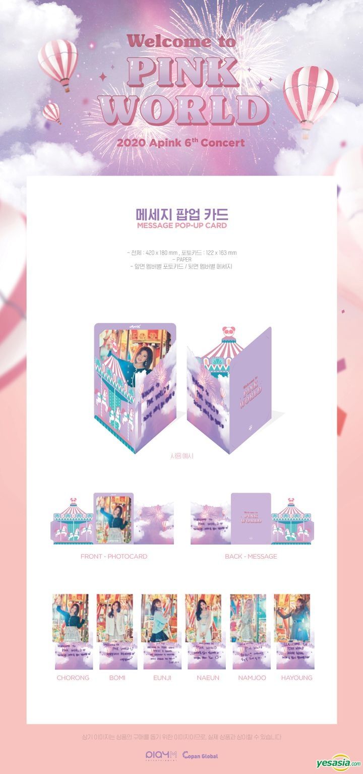 YESASIA: Apink 2020 'Welcome to Pink World' Concert Official Goods ...