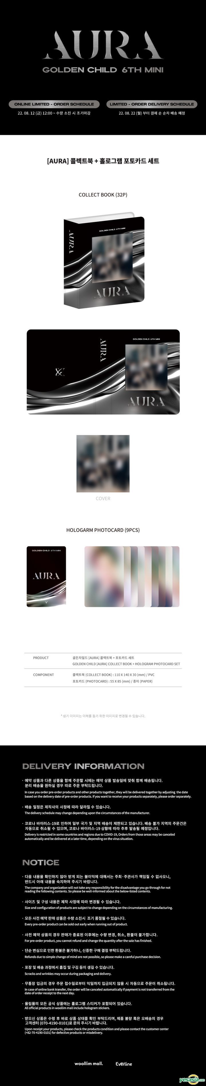 YESASIA: GOLDEN CHILD 6TH MINI ALBUM [AURA] OFFICIAL MD_COLLECT BOOK + PHOTOCARD SET GIFTS ...