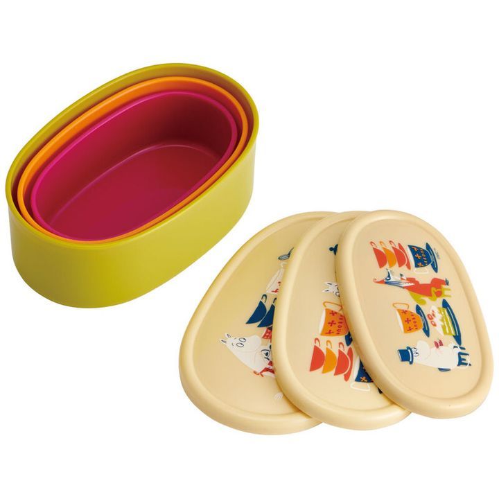 YESASIA: MOOMIN Oval Seal Food Container Set (3 Pieces) - Skater ...