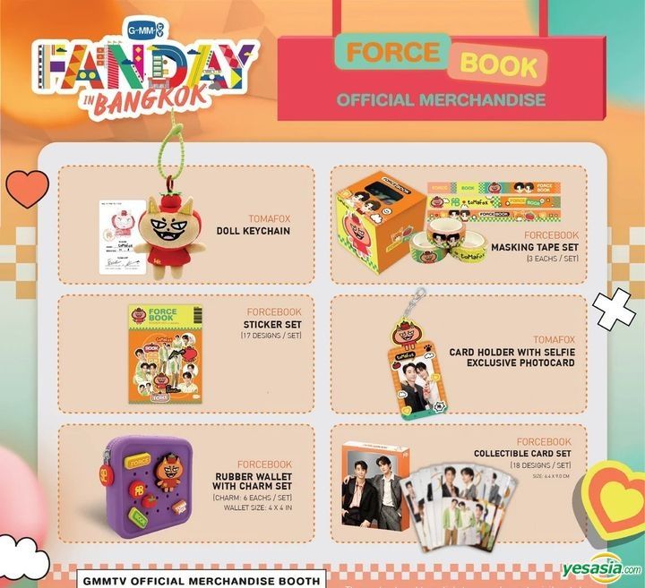 YESASIA : Fanday Bangkok : Force & Book - Masking Tape Set Celebrity Gifts,海報/寫真集 - Jiratchapong ...