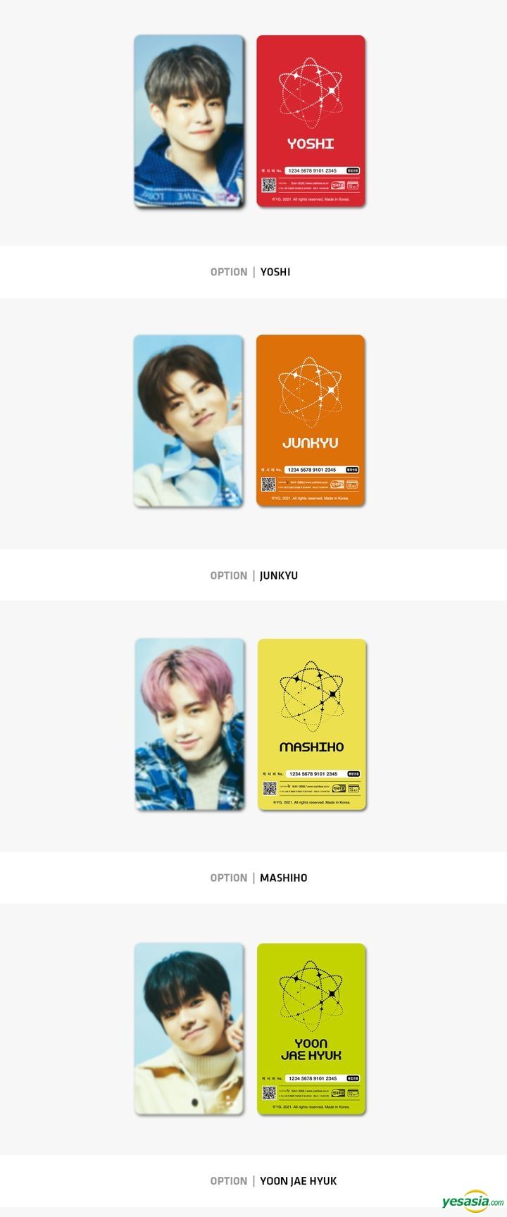 YESASIA: TREASURE Cashbee Card (Park Jeong Woo) GIFTS,MALE STARS,PHOTO/POSTER,GROUPS,Celebrity ...