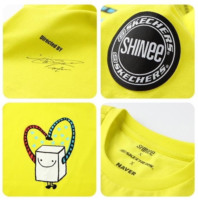 YESASIA: SHINee x Naver x Skechers Collaboration T-shirt (One Size ...