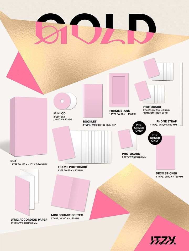 YESASIA: ITZY Mini Album Vol. 9 - GOLD (Phone Box Version) (Special ...