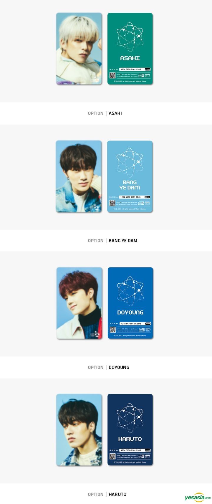 YESASIA: TREASURE Cashbee Card (Park Jeong Woo) GIFTS,MALE STARS,PHOTO/POSTER,GROUPS,Celebrity ...