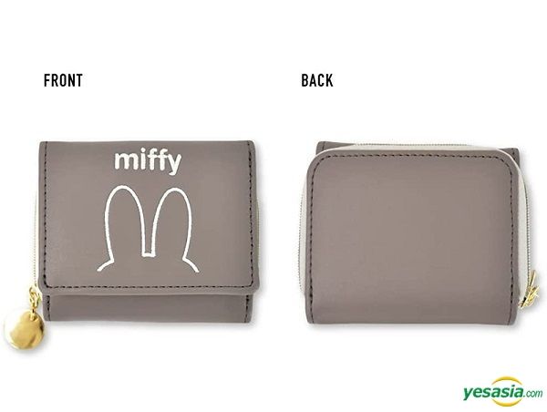 YESASIA: Miffy : Ears Series Compact Wallet (Grey) - Miffy, Marimo ...