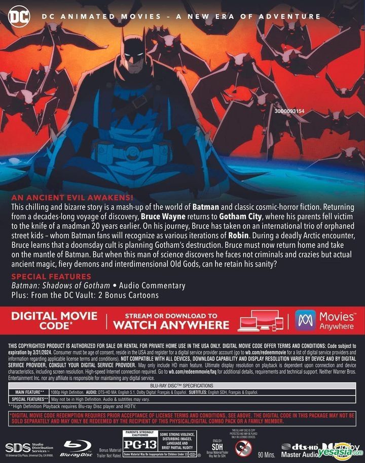 YESASIA: Batman: The Doom That Came to Gotham (2023) (Blu-ray + Digital ...