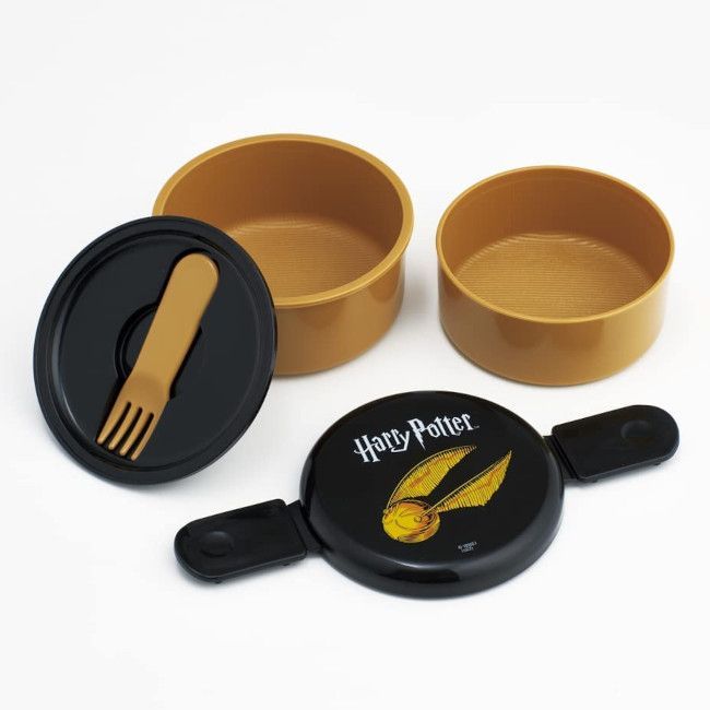 YESASIA: Harry Potter Round Food Box 500ml (with Fork) (wizarding world ...