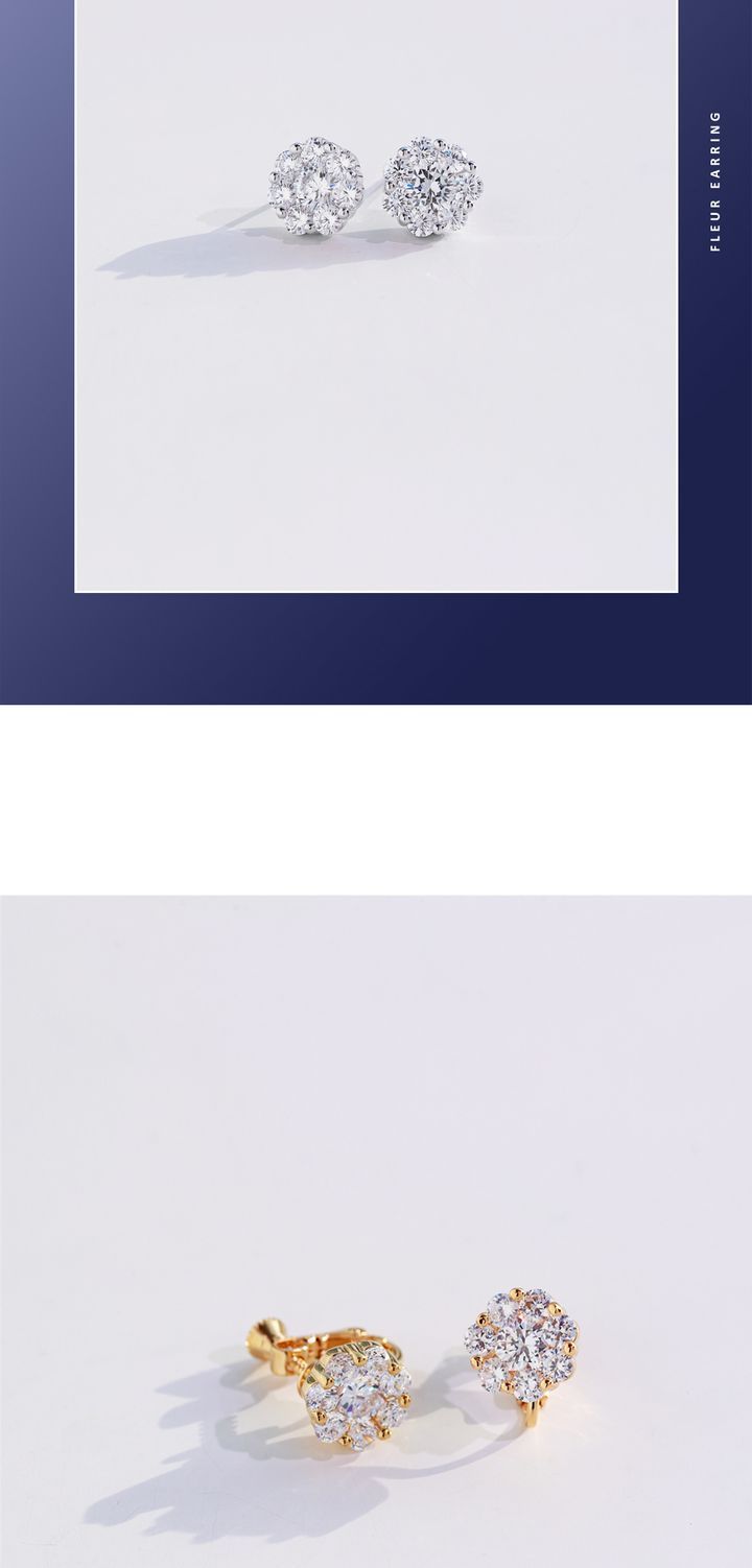 YESASIA: BTS : V Style - Fleur Earrings (Gold Color) Celebrity Gifts ...