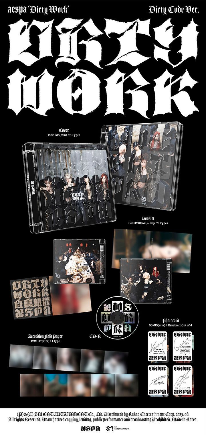 YESASIA: aespa Single Album - Dirty Work (Dirty Code Version) (Random Version) Music - aespa, SM ...