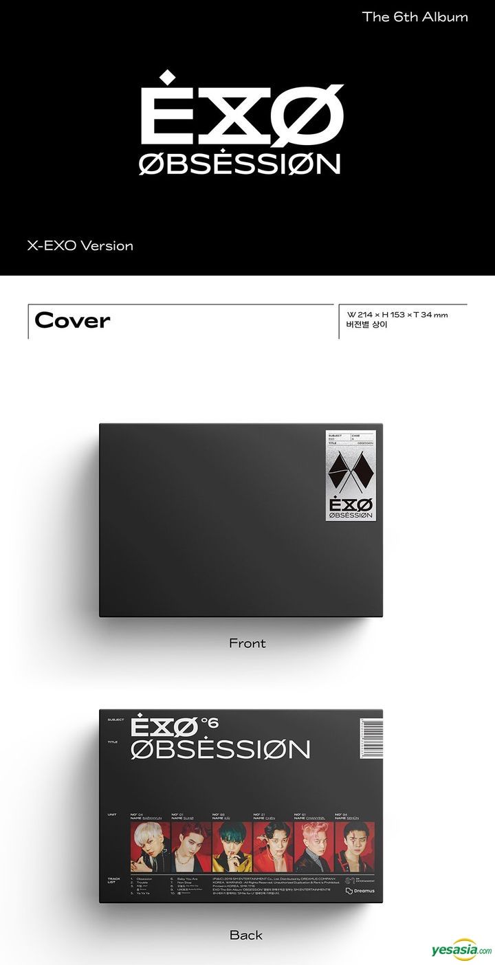 YESASIA : EXO Vol. 6 - OBSESSION (X-EXO Version) + Random Poster in ...