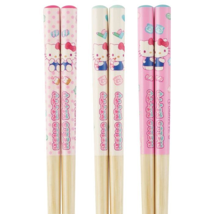 YESASIA: Sanrio Hello Kitty Chopsticks 16.5cm (3 Pairs Set) - Skater ...