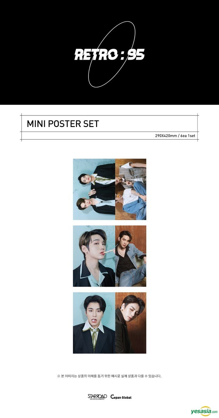 YESASIA: JBJ95 'RETRO:95' Official Goods - Mini Poster Set MALE STARS,PHOTO/POSTER,Celebrity ...