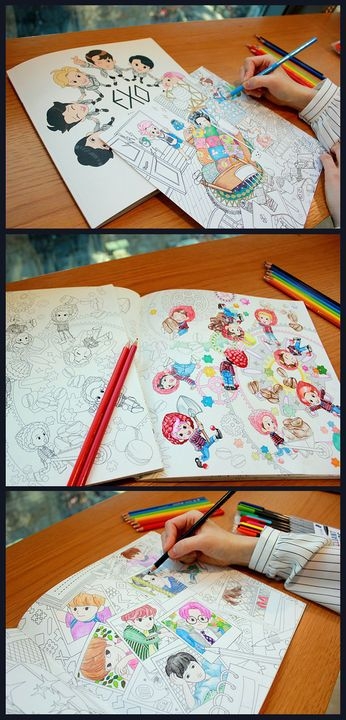 YESASIA: EXO - A Day In Exoplanet : Coloring Book GIFTS,Celebrity Gifts ...