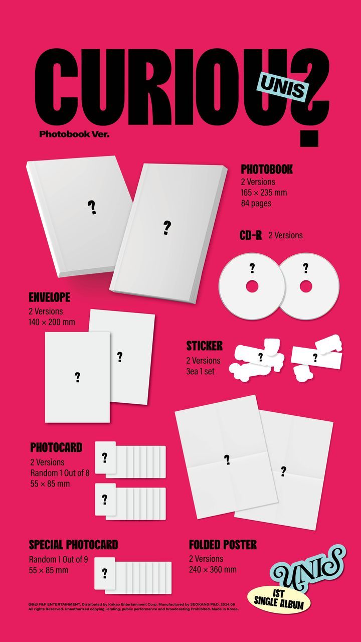YESASIA: UNIS Single Album Vol. 1 - CURIOUS (Photobook Version) (Random ...