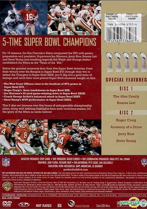 YESASIA : NFL Super Bowl Collection: San Francisco 49ers (DVD) (美國版 ...