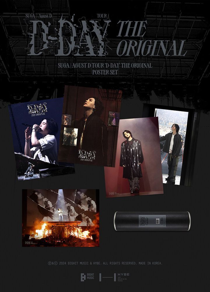 YESASIA : SUGA - Agust D TOUR 'D-DAY' The Original (Poster Set ...