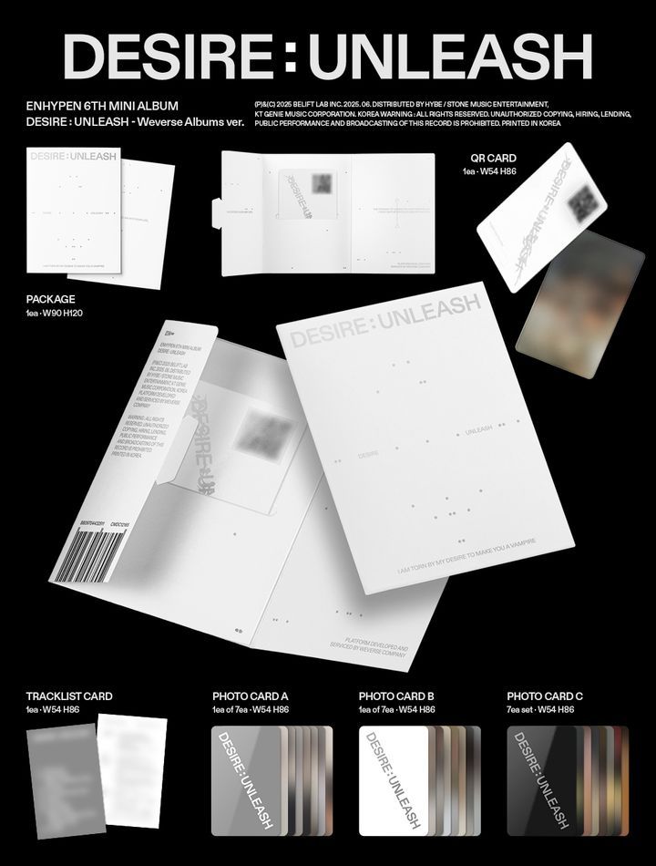 YESASIA : ENHYPEN Mini Album Vol. 6 - DESIRE : UNLEASH (Weverse Albums ... YESASIA : ENHYPEN Mini Album Vol. 6 - DESIRE : UNLEASH (Weverse Albums ...