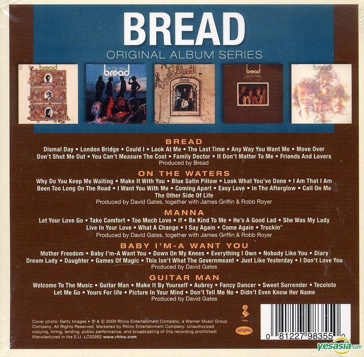 YESASIA: Bread: Original Album Series (5CD) (EU Version) CD - Bread ...