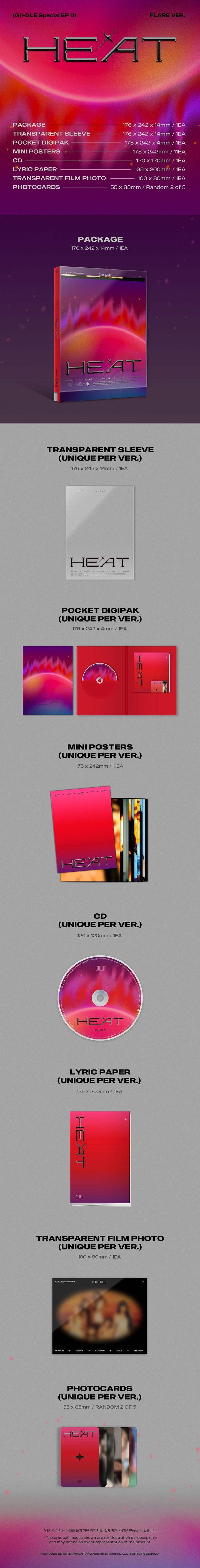 YESASIA: (G)I-DLE Special Album - HEAT (FLARE Version) Music - i-dle ...