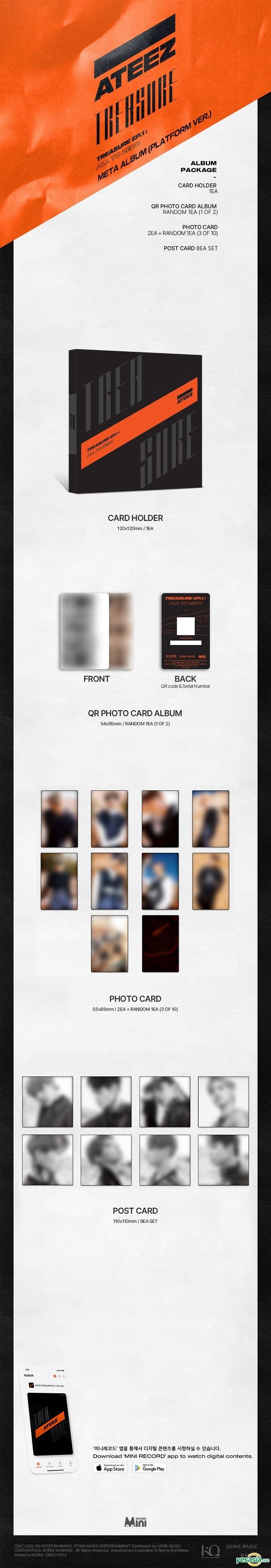 YESASIA: ATEEZ - TREASURE EP.1 : All To Zero (META Album) (Platform ...