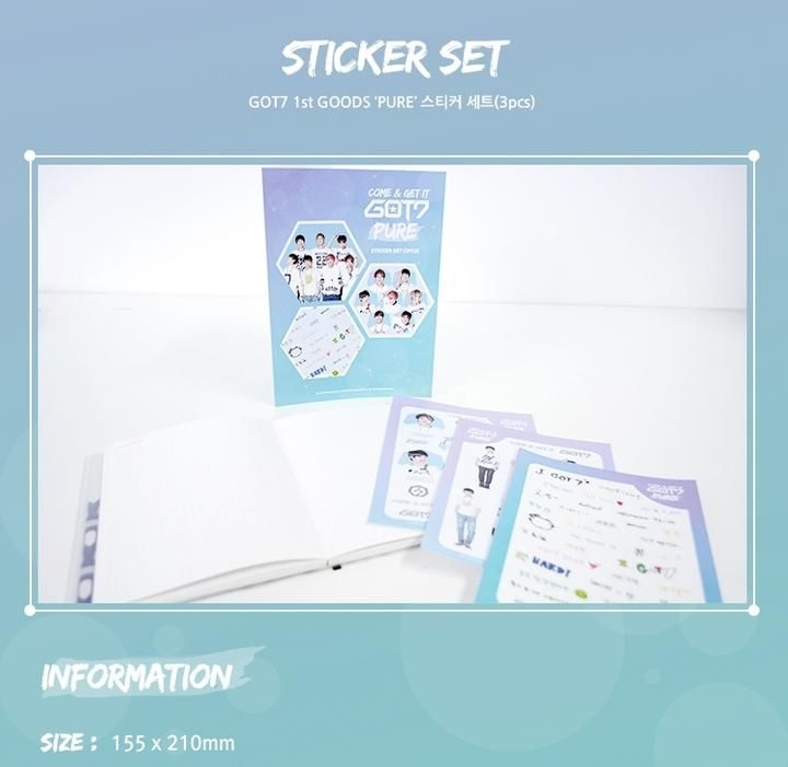 YESASIA: GOT7 1st Official Goods 'Pure' - Sticker Set (3pcs) PHOTO ...