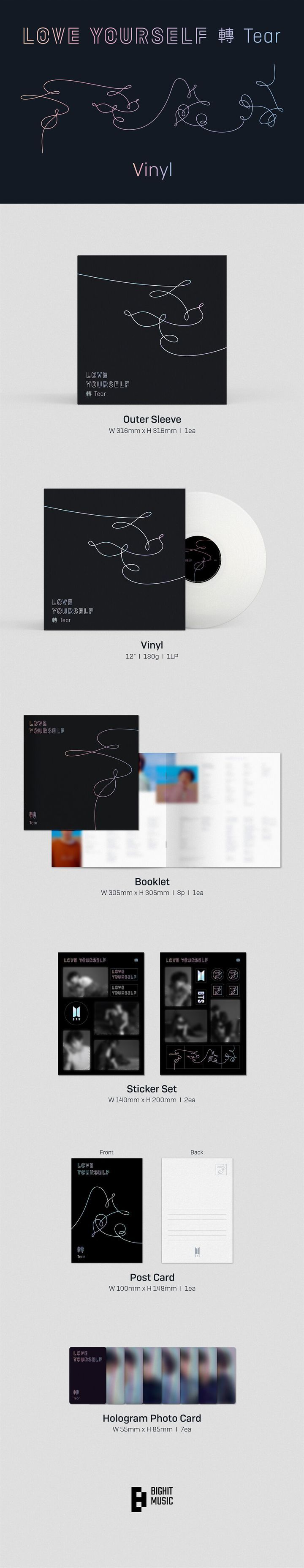 YESASIA : BTS - LOVE YOURSELF 'Tear' (Color LP) - BTS 防彈少年團, Bighit ...