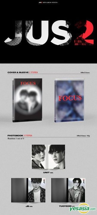YESASIA: Jus2 Mini Album Vol. 1 - FOCUS (Black Cover) + First Press ...