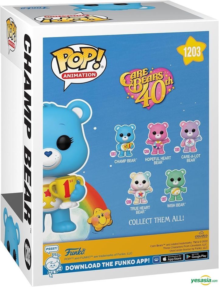 YESASIA: FUNKO POP! ANIMATION: Care Bears - Champ Bear, 40th ...