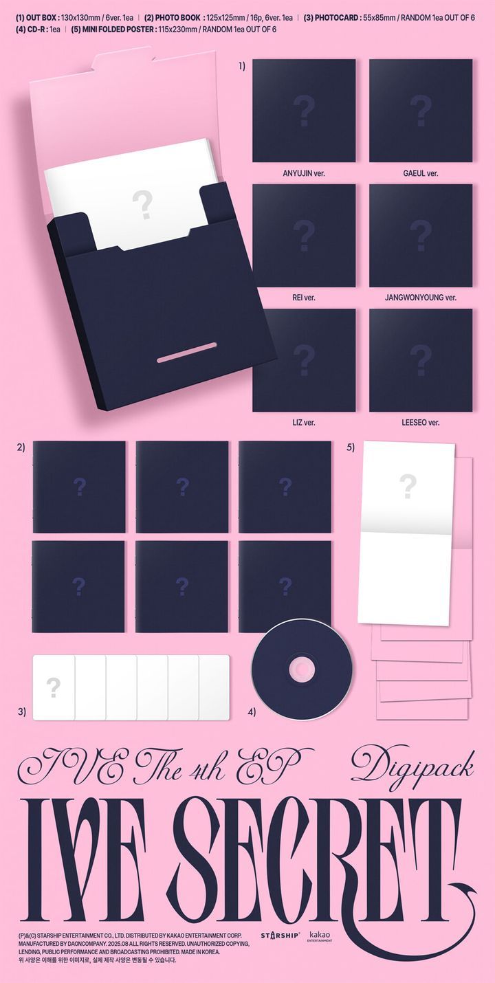 YESASIA: IVE EP Album Vol. 4 - IVE SECRET (Digipack Version) (Random ...
