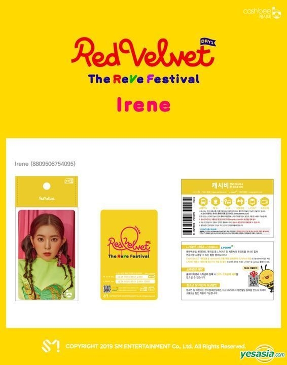 YESASIA: Image Gallery - Red Velvet Cashbee Card (Irene Version ...