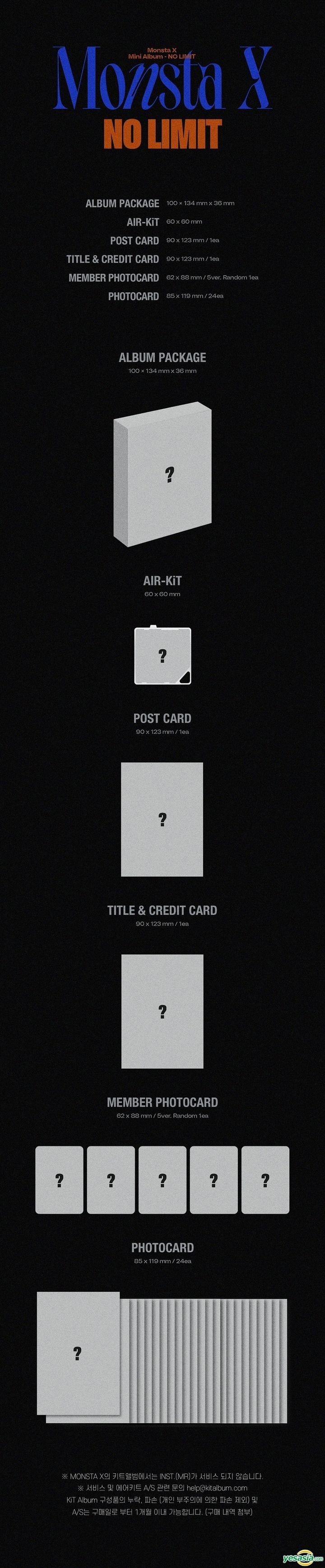 YESASIA: Monsta X Mini Album Vol. 10 - NO LIMIT (KiT Album) - Monsta X ...