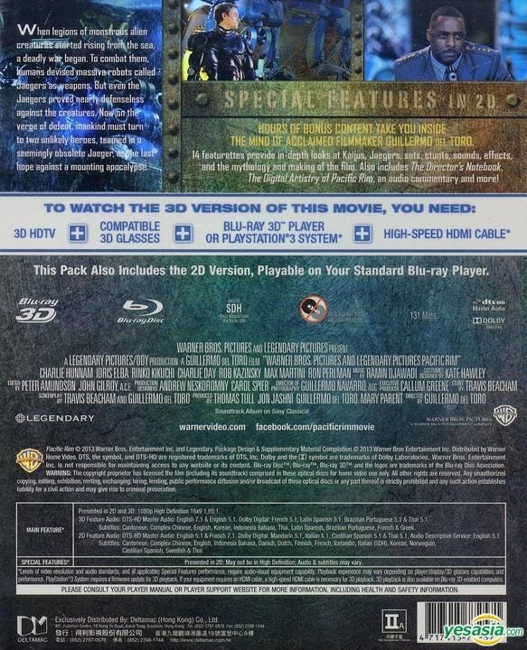 YESASIA: Pacific Rim (2013) (Blu-ray) (3-Disc Edition) (2D + 3D) (Hong Kong Version) Blu-ray ...
