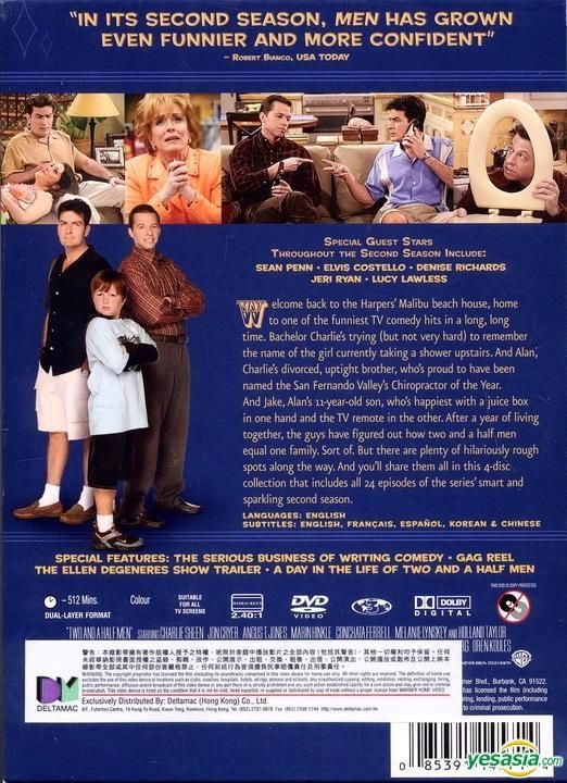 YESASIA: Image Gallery - Two And A Half Men (DVD) (The Complete Second ...